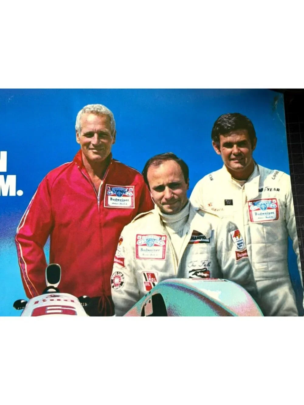 Art | Original Vintage Paul Newman Canam Team Budweiser Beer Racing ...